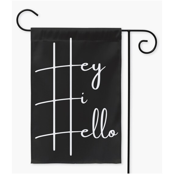 Hey Hi Hello Flag Outdoor Welcome Flags Lawn Decorations | Etsy
