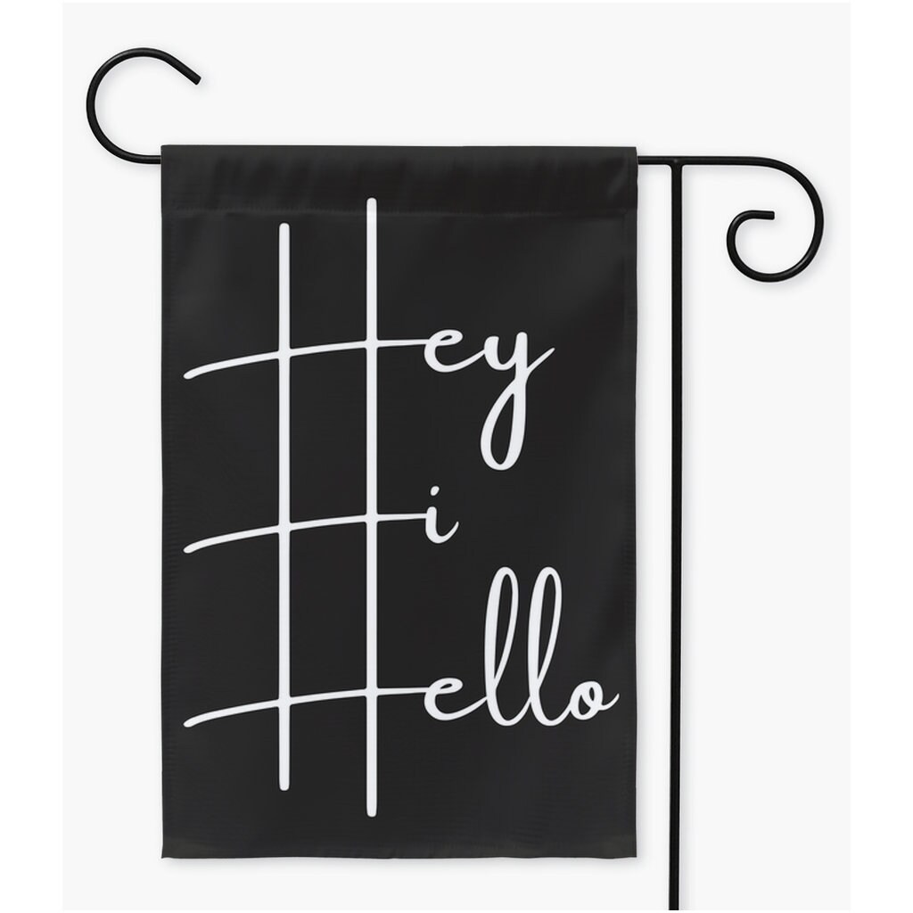 Hey Hi Hello Flag Outdoor Welcome Flags Lawn Decorations - Etsy