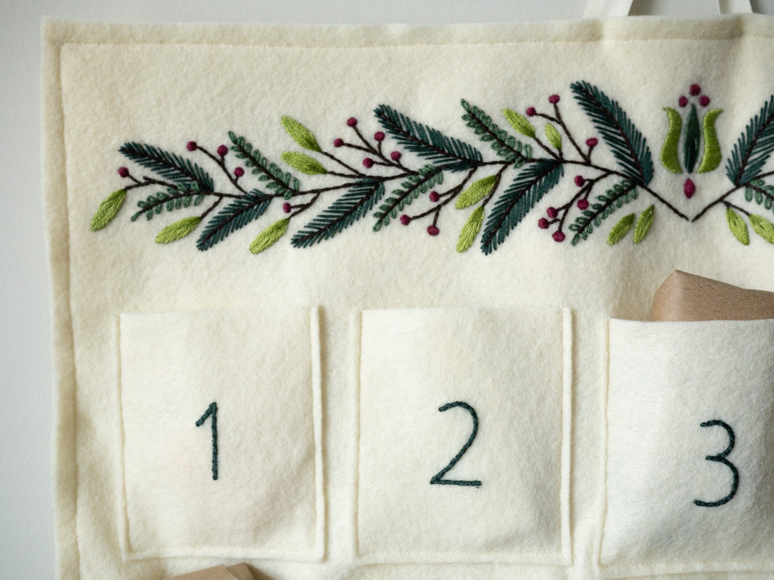Heirloom Felt Advent Calendar Embroidery and Sewing Pattern - Etsy