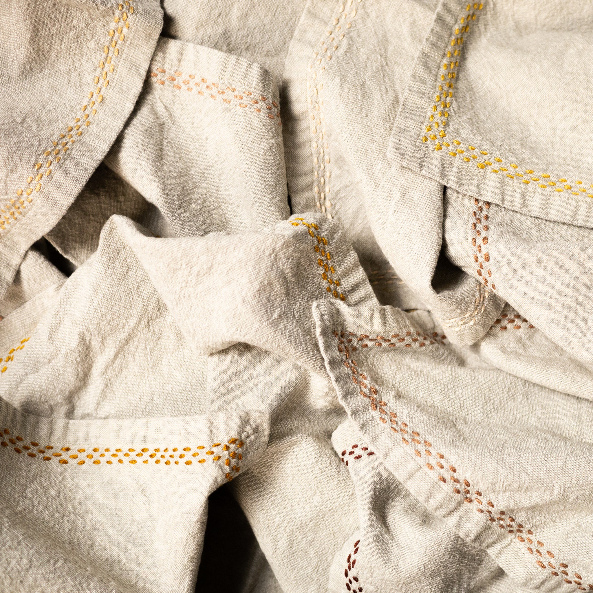 Haystacks Napkin Set Beginner Sewing and Hand Embroidery PDF - Etsy