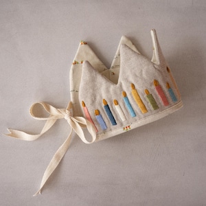Birthday Crown Sewing Pattern: Embroidered Candles, Child & Adult Sizes ...