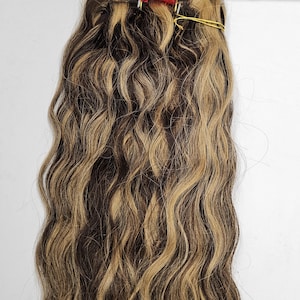 100% Pure Human Hair Weave; Spanish Wave; Weft; Sew-in; Wavy; for Women ...