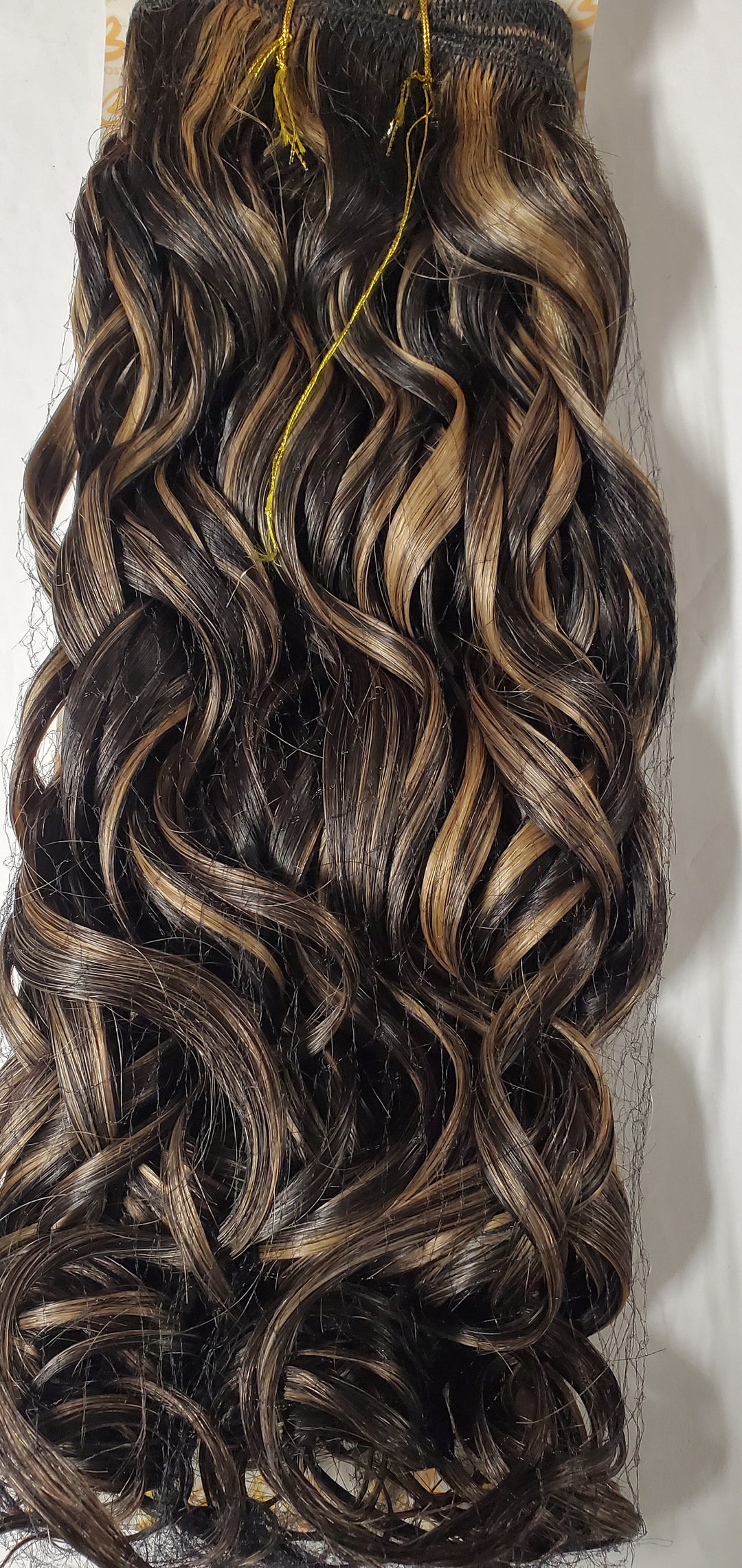 100 % Human Hair Tangle-free Weave; Natural Spanish Wave; Curly; Weft ...