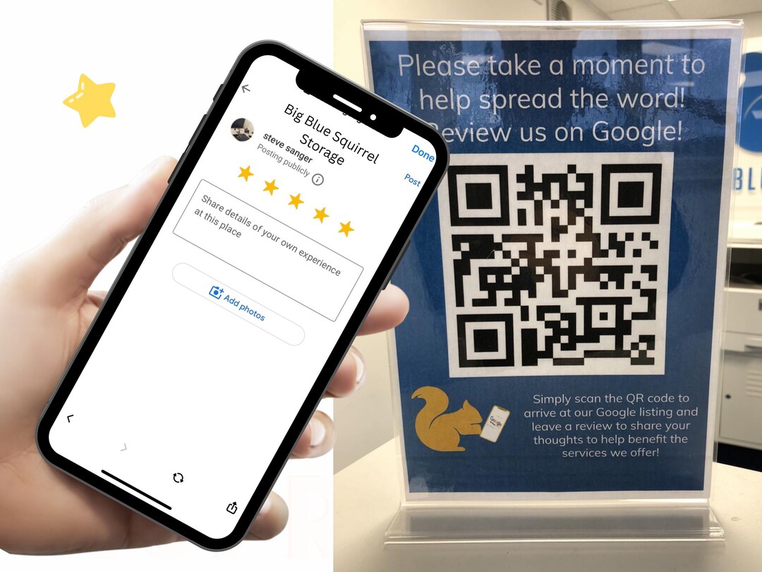 QR Code Custom Review Flyer Templates Digital Download. Boost Your ...