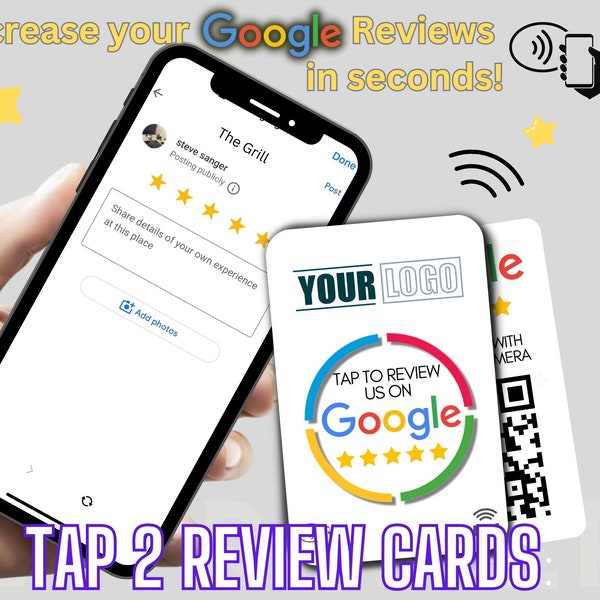 Google Review Tap Card Business Card - Etsy
