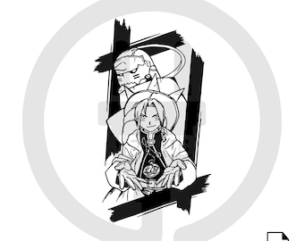 Drawing & Illustration Art & Collectibles svg, png, eps, pdf Fullmetal ...