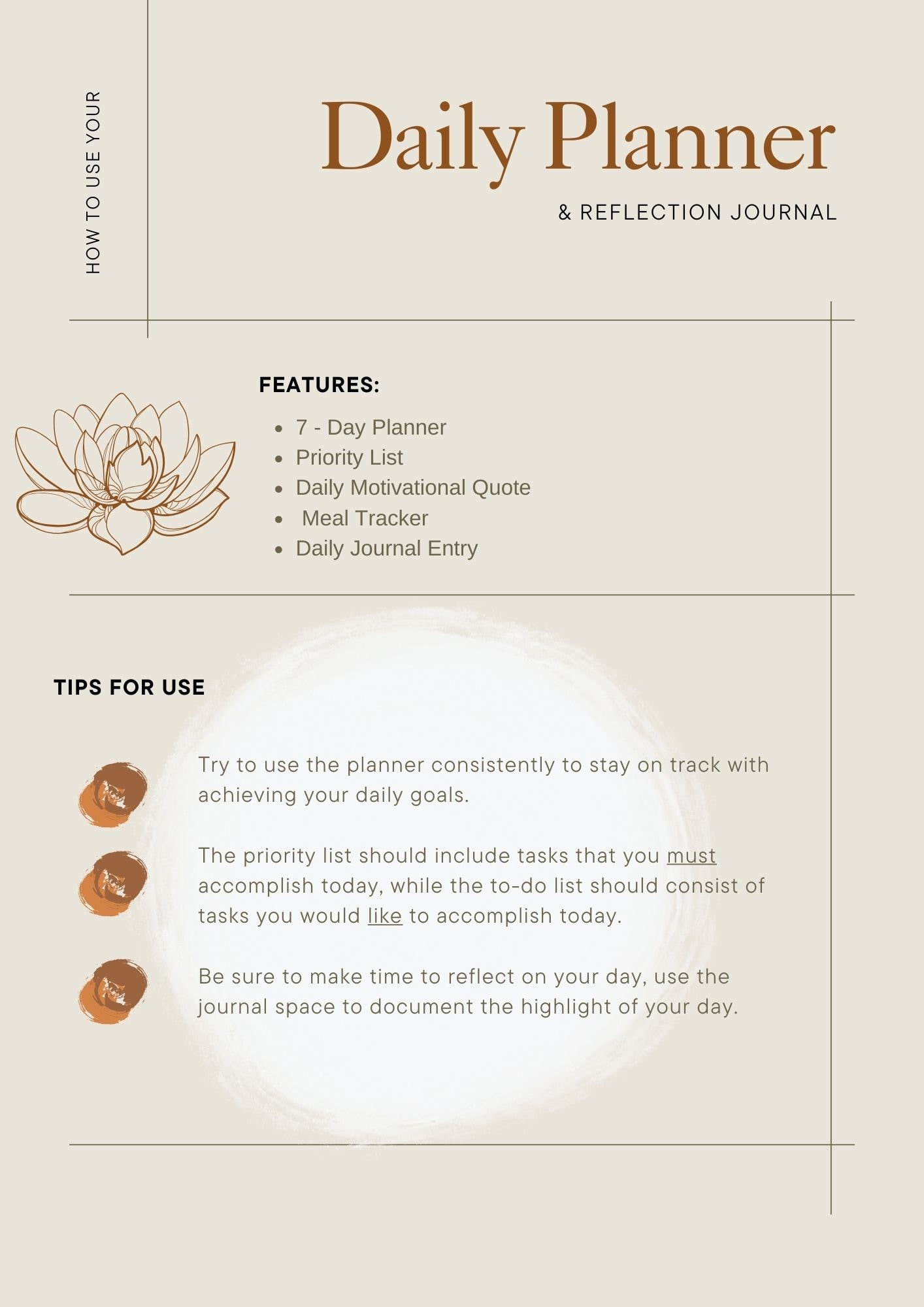 Daily Planner ADHD, Daily Planner 2024, Reflection Journal ...