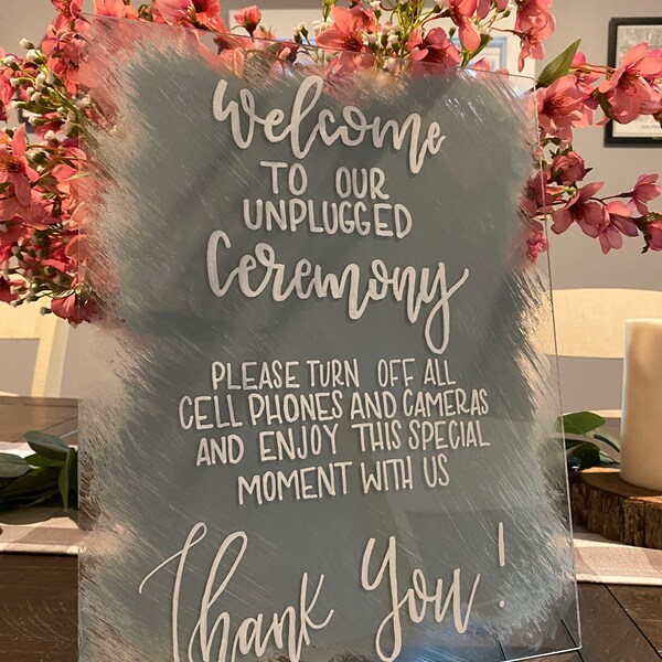 Unplugged Ceremony Sign - Etsy