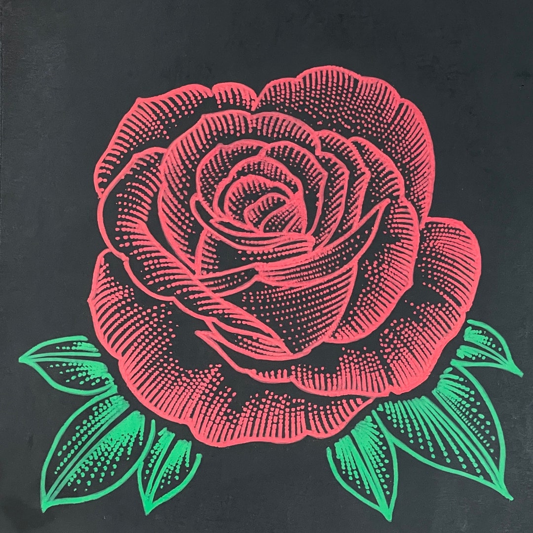 Rose Original Drawing - Etsy