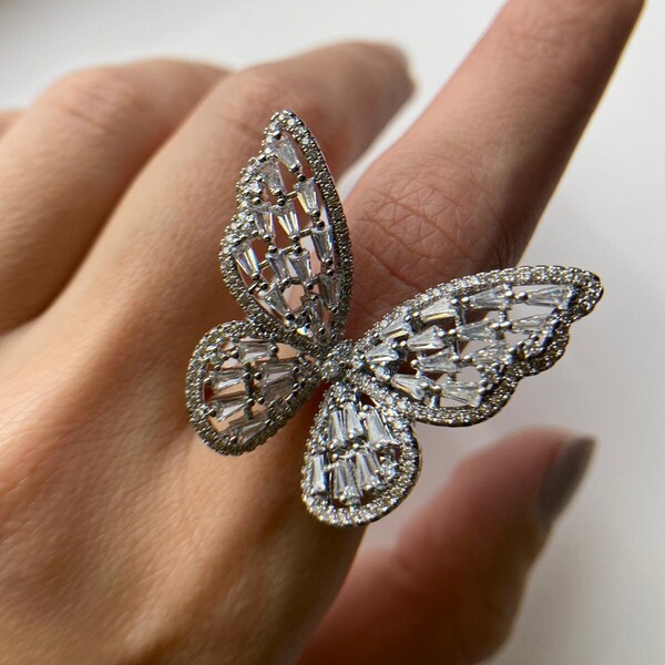 Butterfly Ring - Etsy
