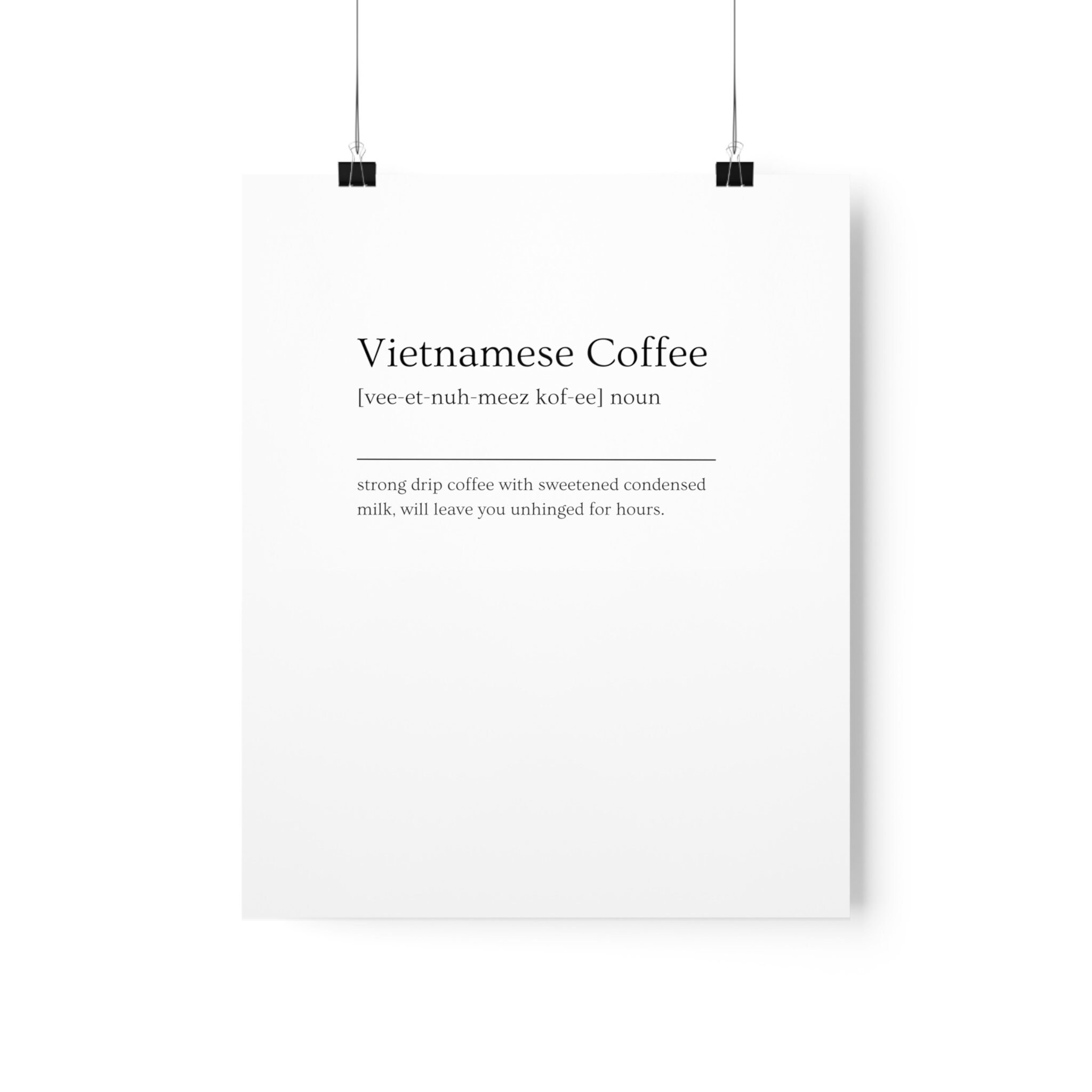 Vietnamese Coffee Poster - Etsy