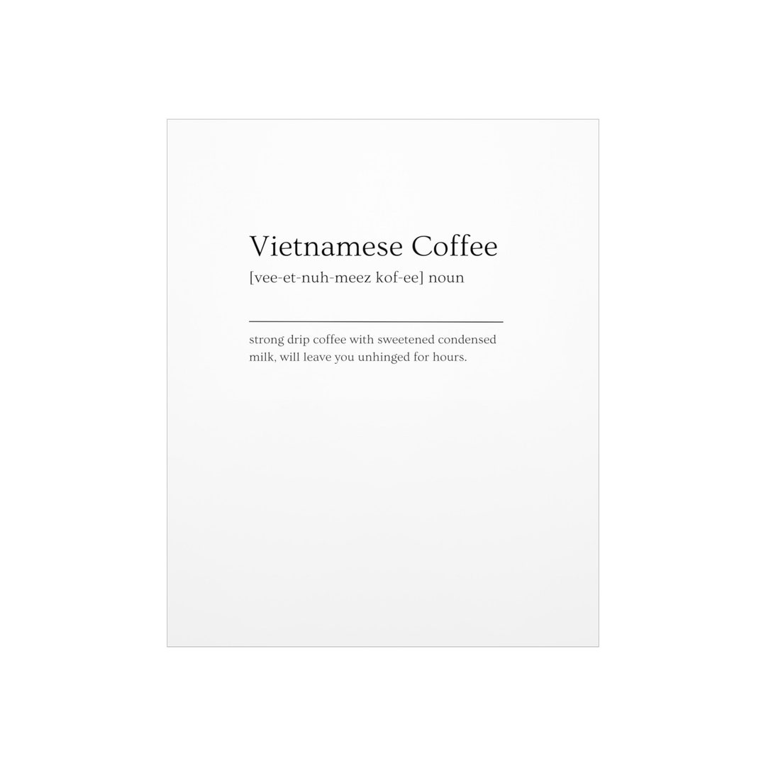 Vietnamese Coffee Poster - Etsy