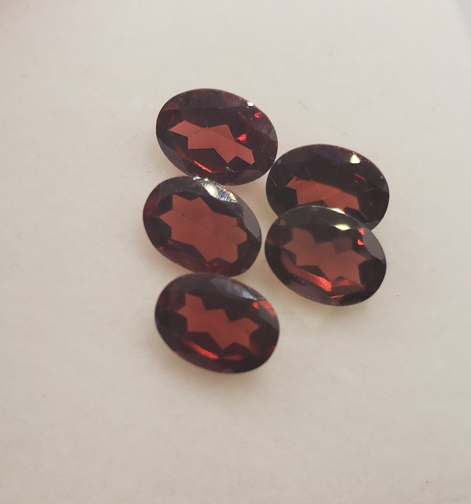 Almandine Garnet Lot for Jewelry Designing. Deep Red Garnets 6.80 Caret ...