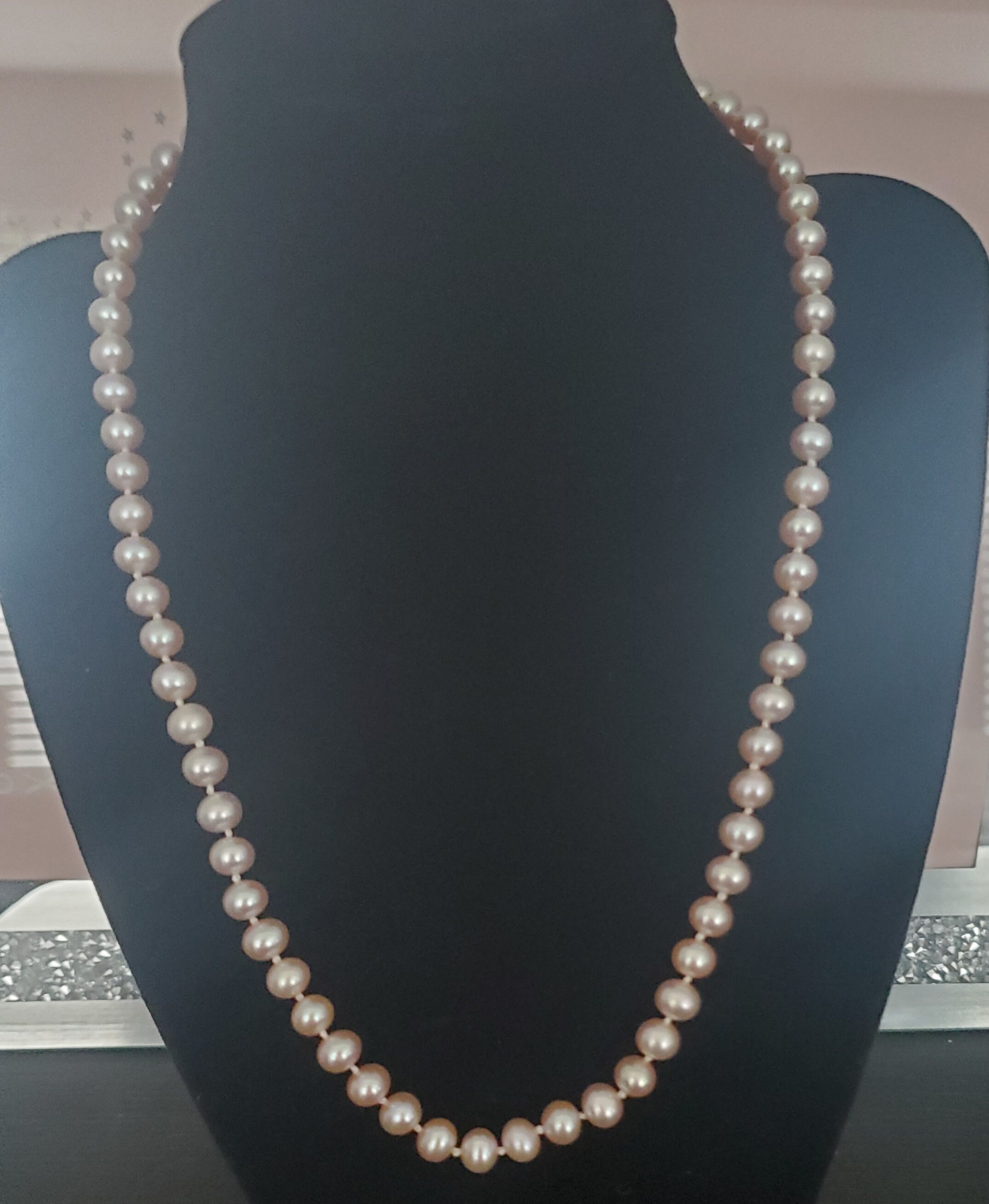 Pink Pearl Set. Cultured Pearl Set With Real Pearl Earrings - Etsy