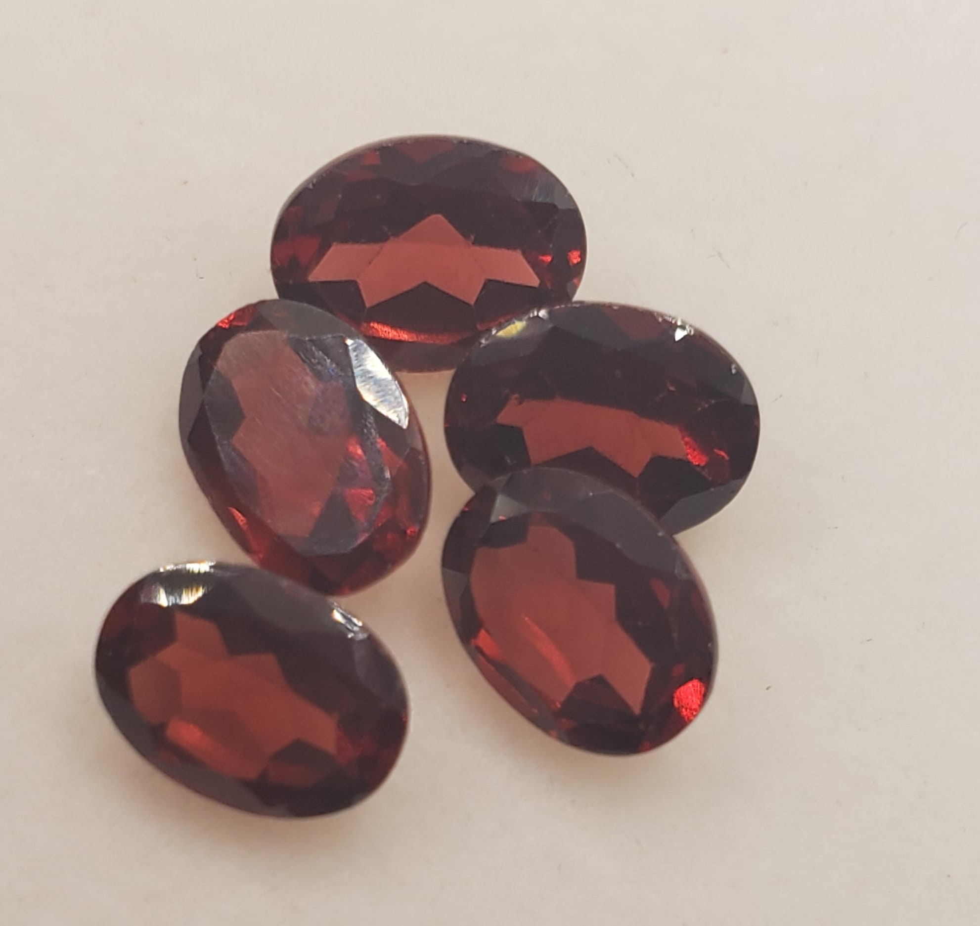 Almandine Garnet Lot for Jewelry Designing. Deep Red Garnets 6.80 Caret ...