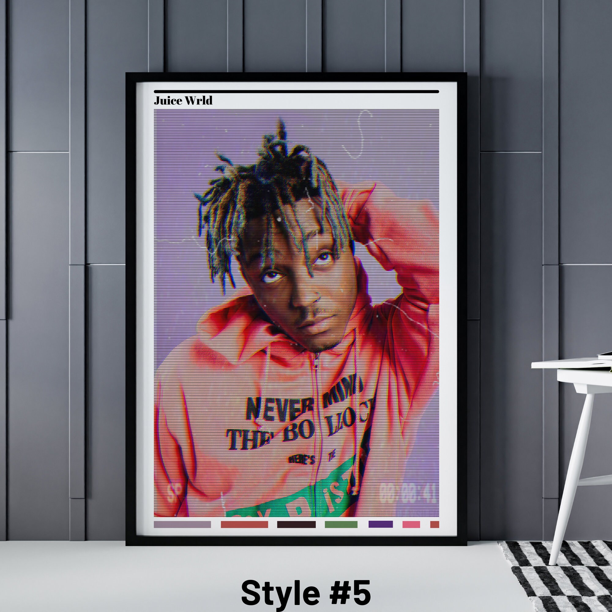 Juice Wrld Poster, Juice Wrld 7 Different Posters, Juice Black And ...