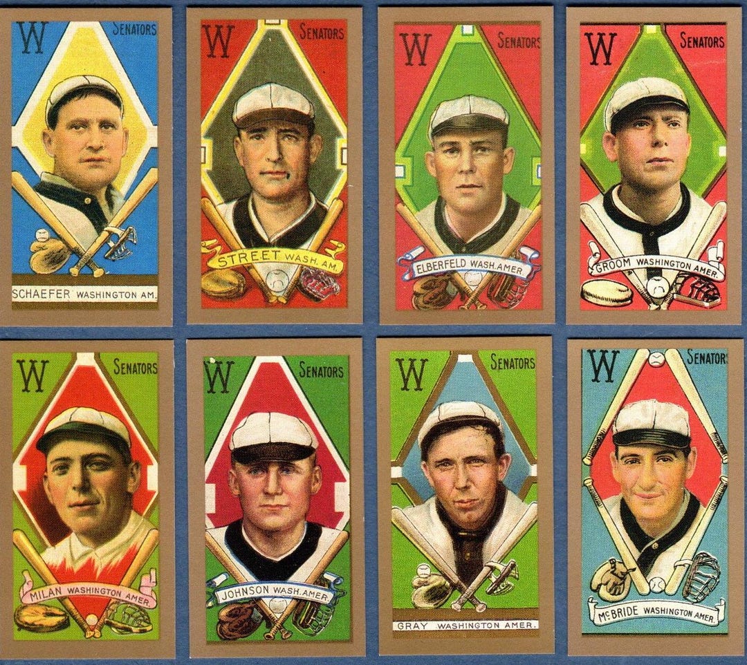 Rare Complete Set 1911 T205 Reprint Mint 208 Cards Gold Border - Etsy