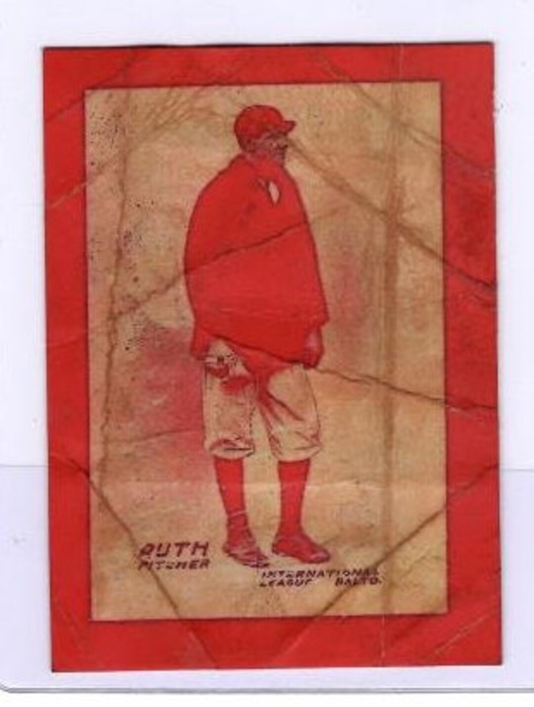 Old Aged 1914 Baltimore News Babe Ruth Rookie Rp Red New York Yankees ...