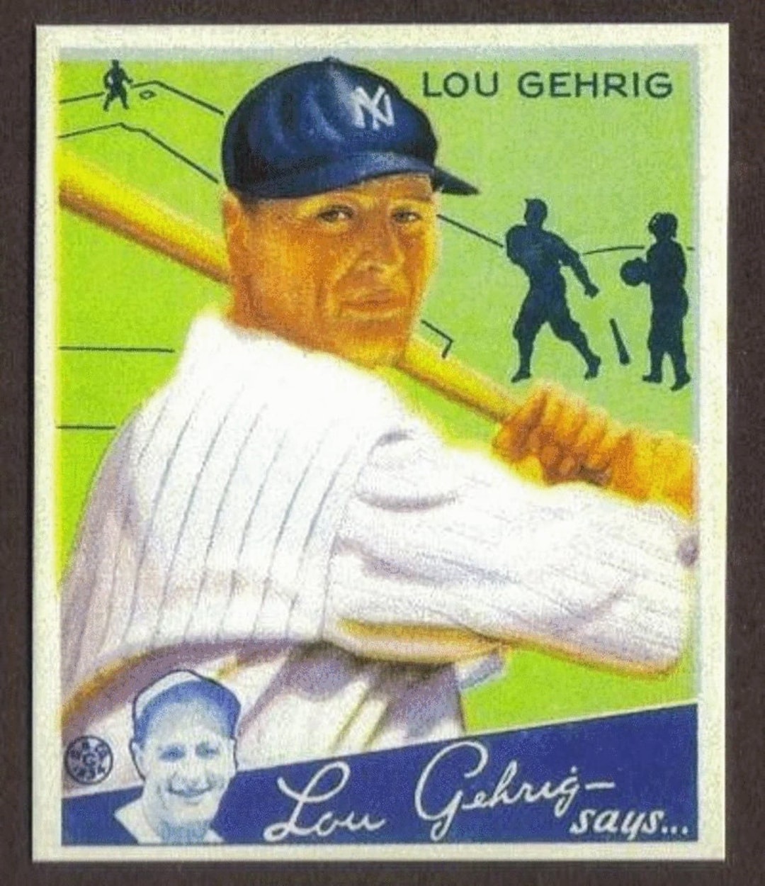 2 Card Lot LOU GEHRIG Reprint Mint #61 Yankees 1934 G - Etsy