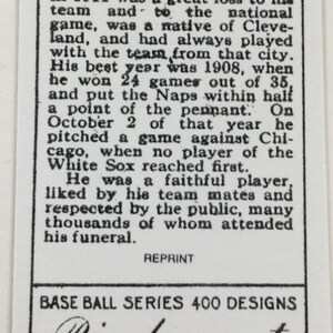 Lot of 2 Addie Joss (1880 - 1911), Pitcher for the Cleveland Naps, New ...