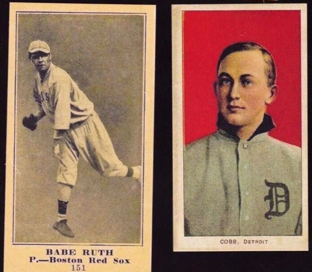 2 Card Lot Babe Ruth Ty Cobb Rookie Reprint Mint Rare 2 Card Lot - Etsy