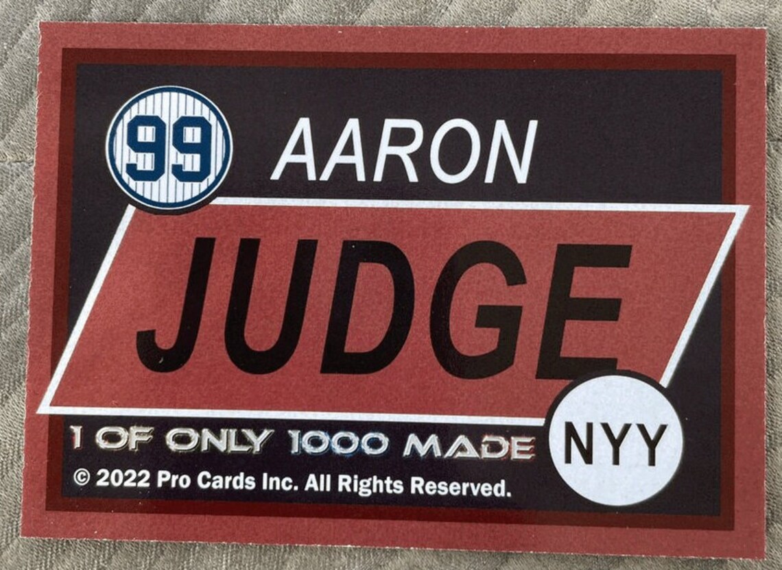 3 Cards Rare Aaron Judge Custom All Rise Rookie Card New York Yankees ...