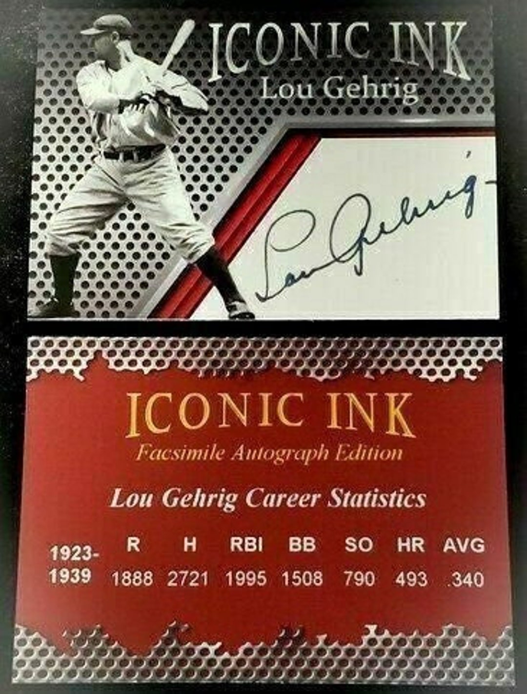 35 Cards Lou Gehrig Iconic Ink Facsimile Autograph Rookie Card Lot of ...