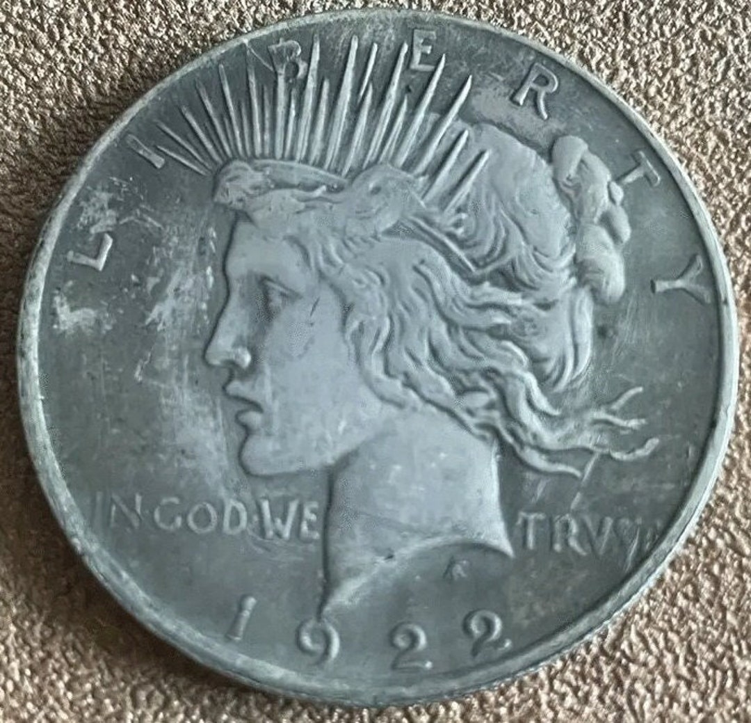 Super Rare 1922 Peace Dollar 90% Silver Hand Made Souvenir Dollar ...