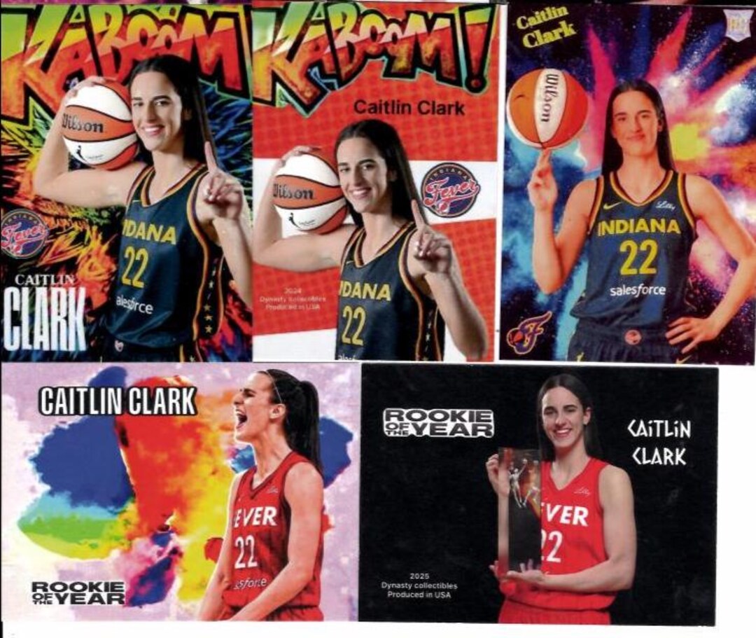 Rare 5 Card Lot Custom Caitlin Clark Rookie 5 Card Lot Scarce - Etsy