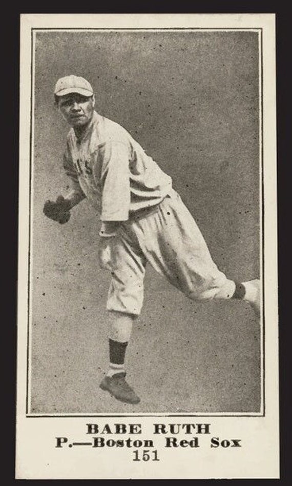 5 Card Lot BABE RUTH Rookie Card 151 Red Sox 1916 M101 - Etsy