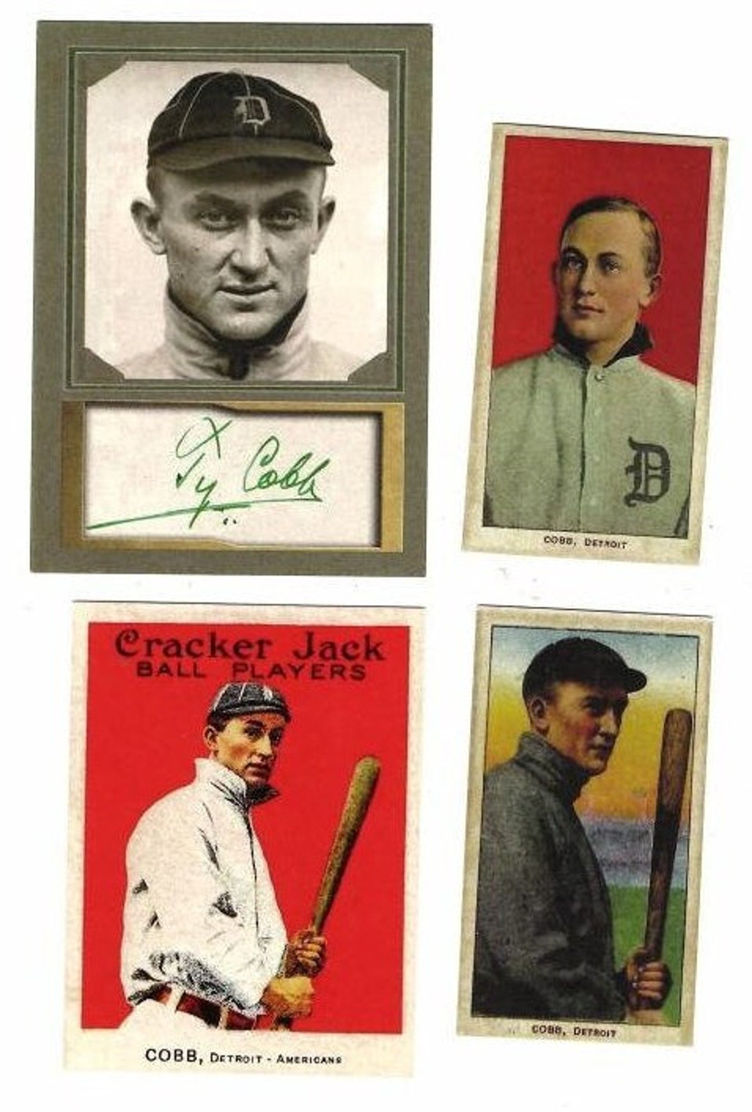 4 Card Lot Ty Cobb Rookie Reprint Mint Facsimile Autograph 4 - Etsy