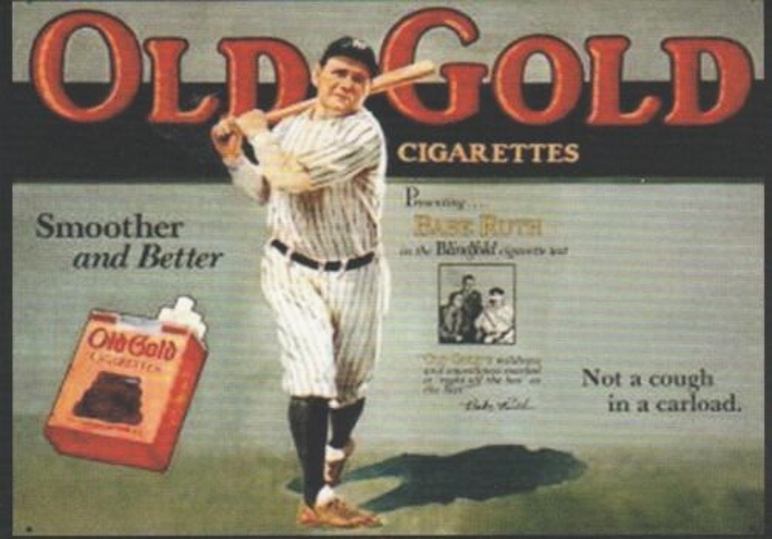 Lot of 5 Babe Ruth Old Gold Cigarettes Advertising Promo Card 5 Cards ...