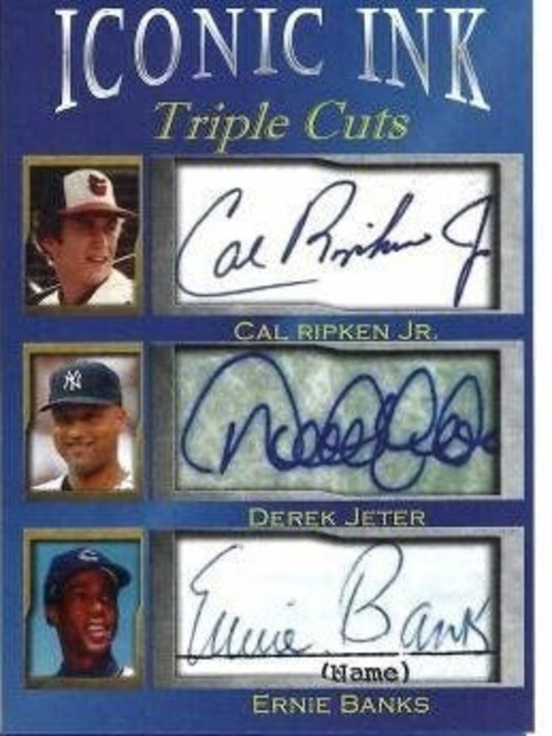 2 Card Lot Limited Edition Cal Ripken Jr. Derek Jeter Ernie Banks ...