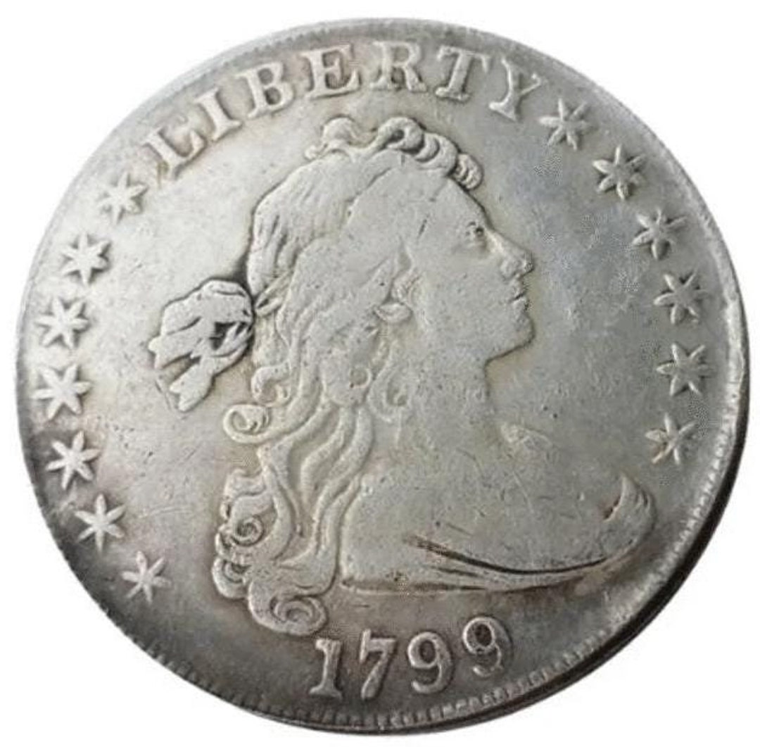 Super Rare 1799 Vintage Draped Bust Dollar Commemorative Coin Coin .900 ...