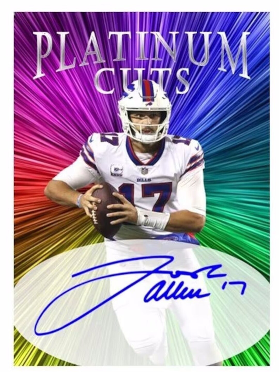 Limited Edition Josh Allen Platinum Cuts 1/1000 Mint Facsimile ...