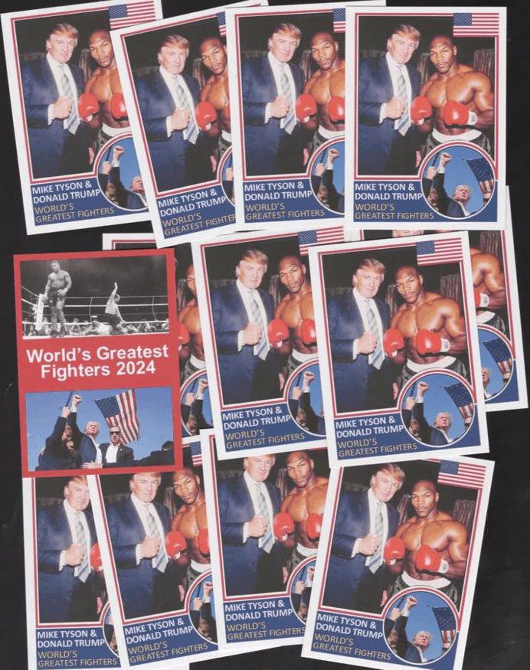 25 Cards 2024 Worlds Greatest Fighters Mike Tyson Donald Trump Limited ...
