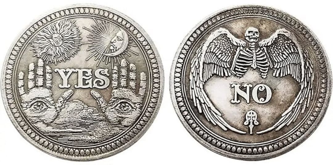 Yes/no Decision Making Coin Fun & Exciting Plated Coin Souvenir - Etsy
