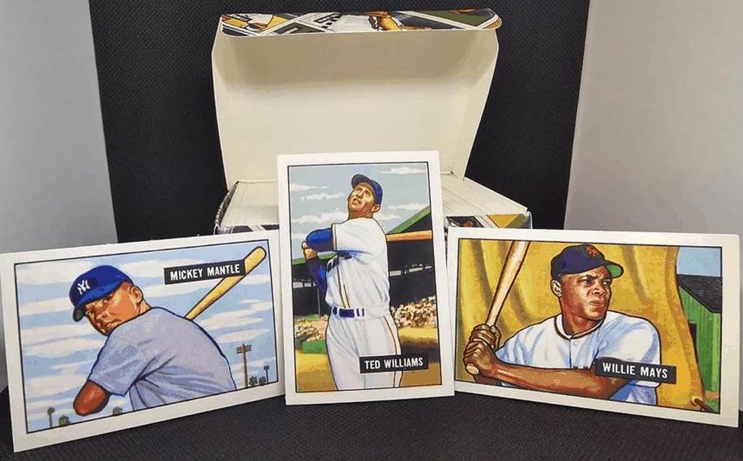 Rare Complete Set 1951 Bowman Baseball Complete Reprint Factory Set ...