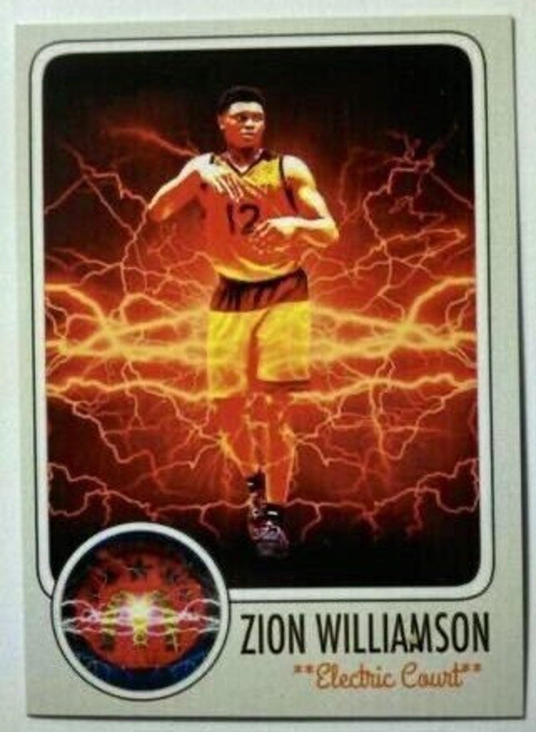 2 Card Lot Zion Williamson Electric Court Crashed Lightning Spartanburg ...