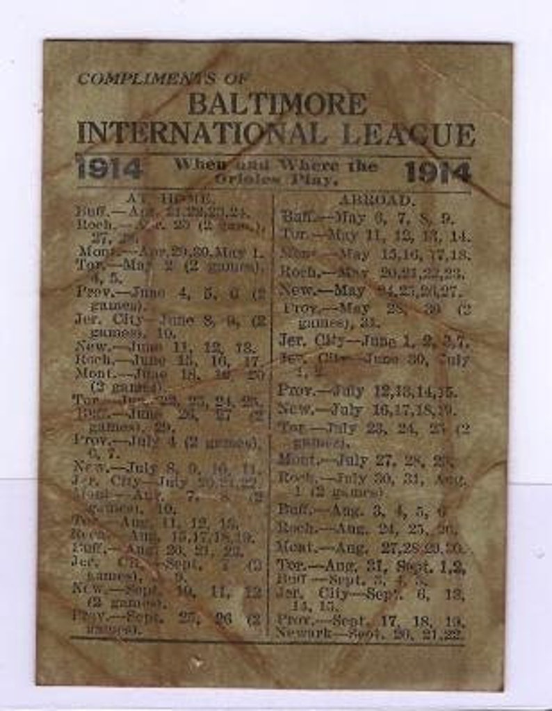 Old Aged 1914 Baltimore News Babe Ruth Rookie Rp Red New York - Etsy