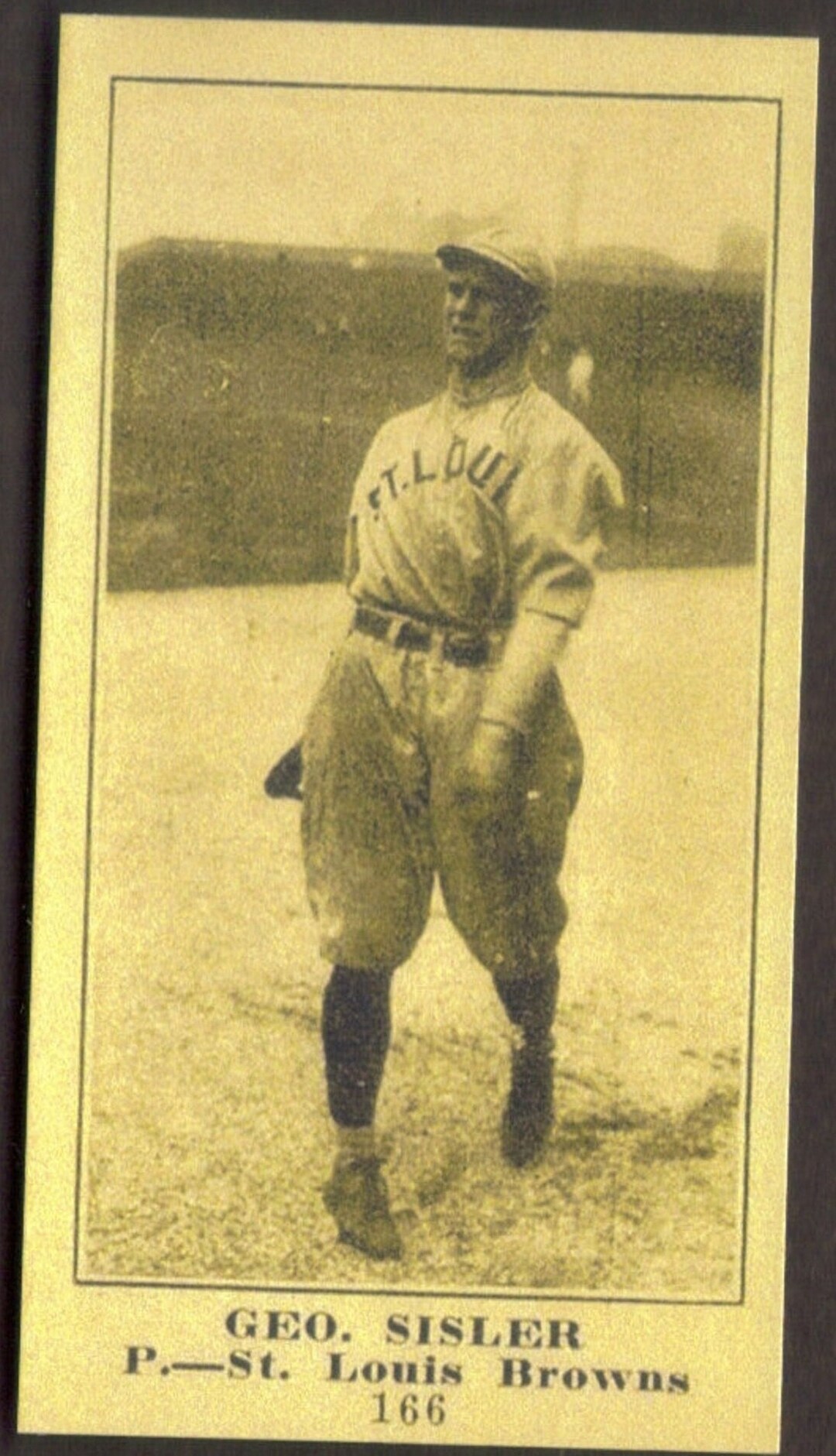 Lot of 2 GEORGE SISLER Reprint Mint Rookie #166 Sporting News Browns ...