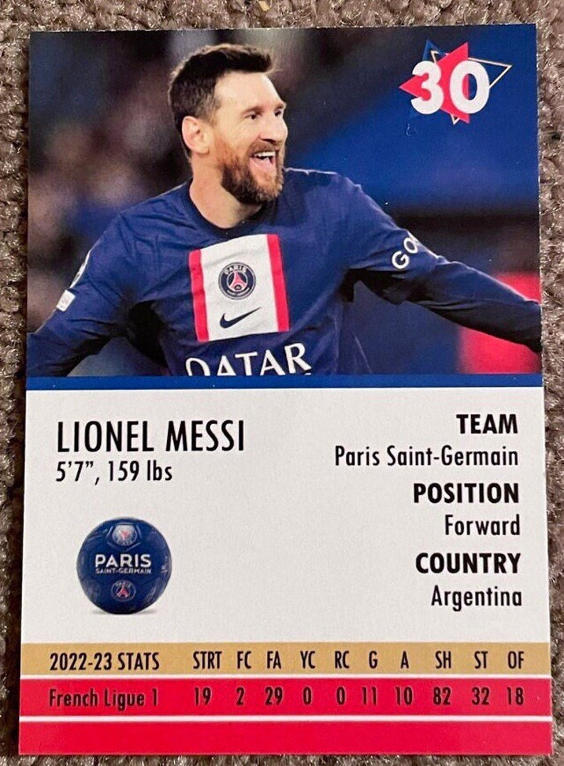 5 Cards Lionel Messi Custom 2022 Argentina Superstar Mint 5 - Etsy