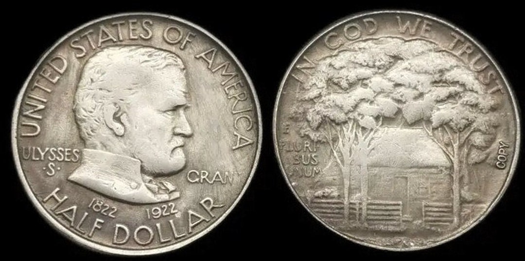1922 Replica Grant STAR Memorial Half Dollar Perfect Gift Silver Plated Commemorative Restrike ...