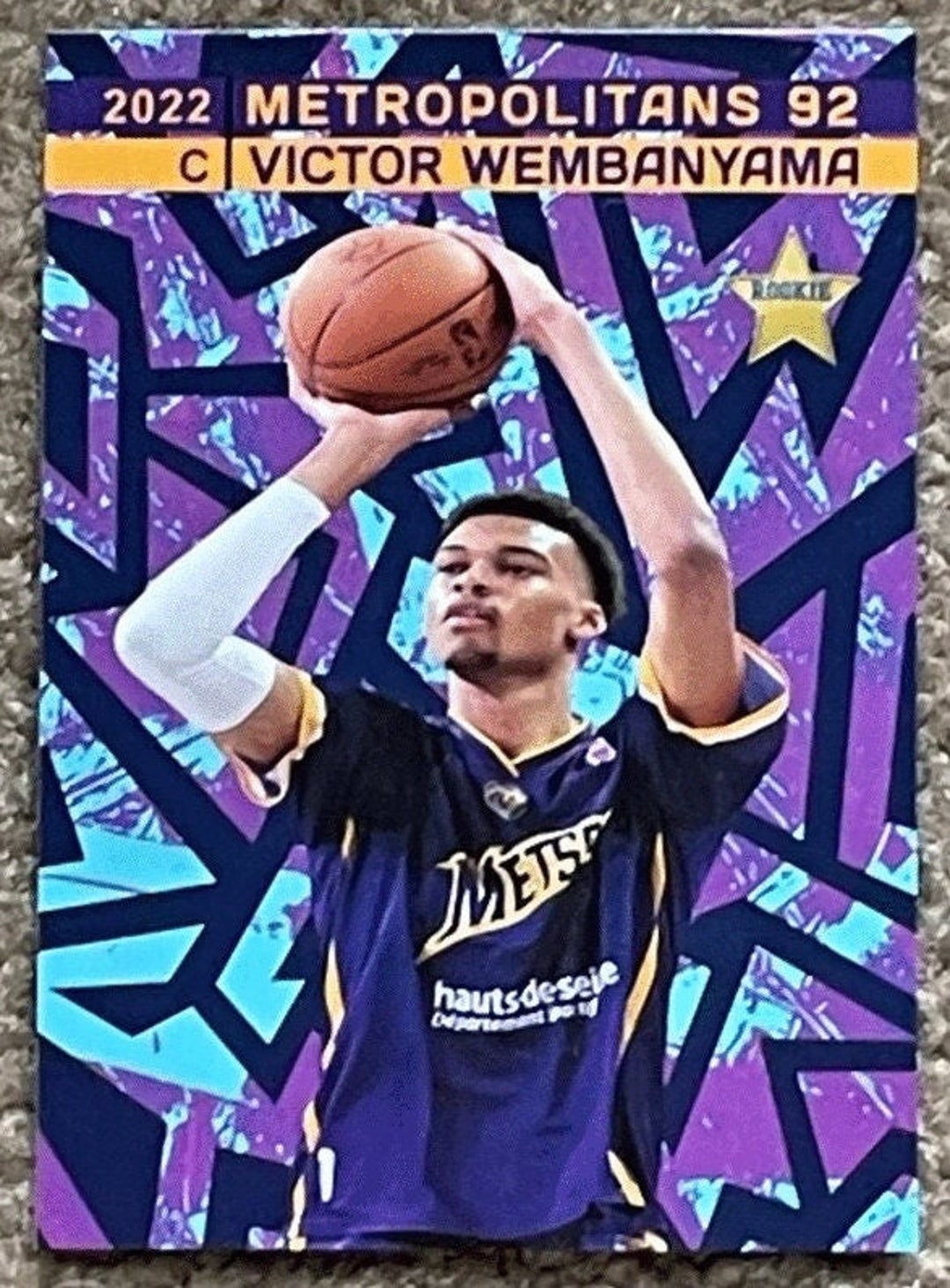 2 Card Lot Rare Victor Wembanyama 2022 Custom Rookie Card Metropolitans ...