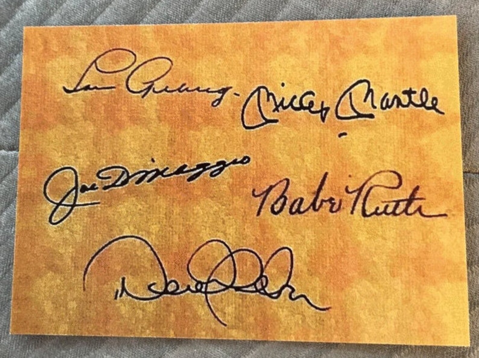 5 Cards Custom Limited Edition Mickey Mantle Babe Ruth Joe - Etsy