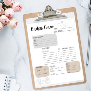 Printable Crochet Order Form: Small Business Supply (digital Download ...