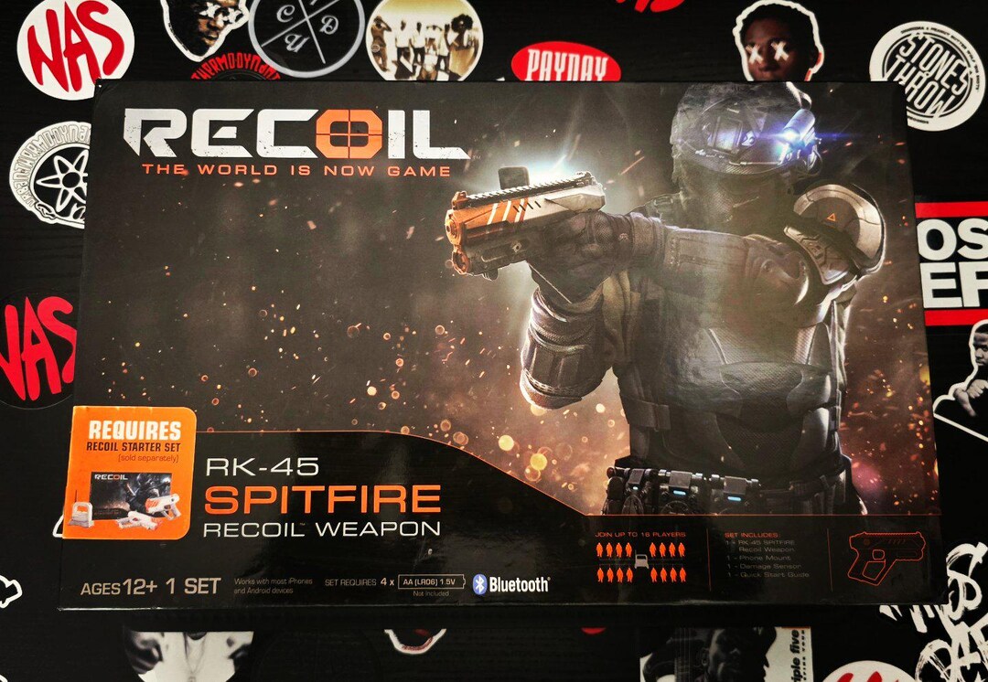 RECOIL Laser Tag Game RK-45 Spit Fire Laser Blaster + BONUS Blaster ...