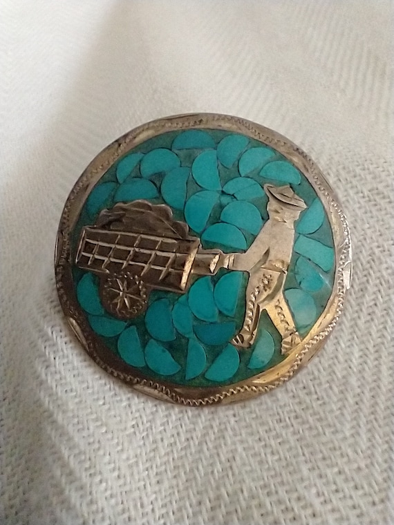 vintage pins Aztec and south west design - Gem