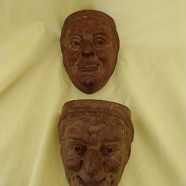 Wood Carved Faces - Etsy