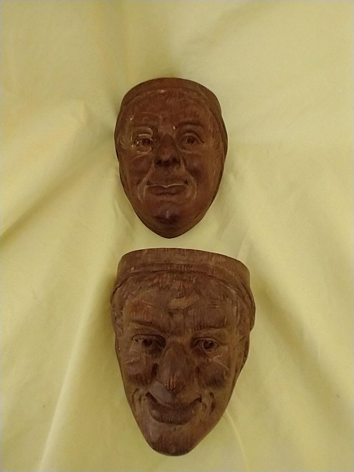 Vintage Wood Carved Faces Decoration - Etsy